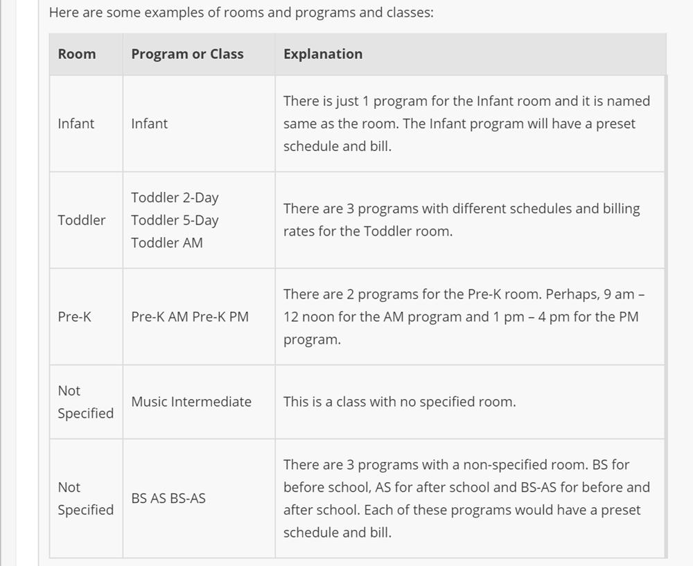 aged-based-rooms - STAGING: iCare Childcare Software