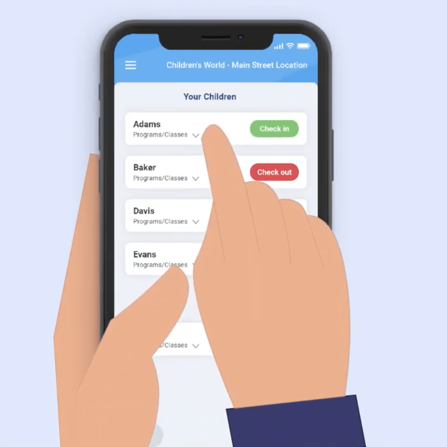 Contactless Child Check In App | Childcare Software